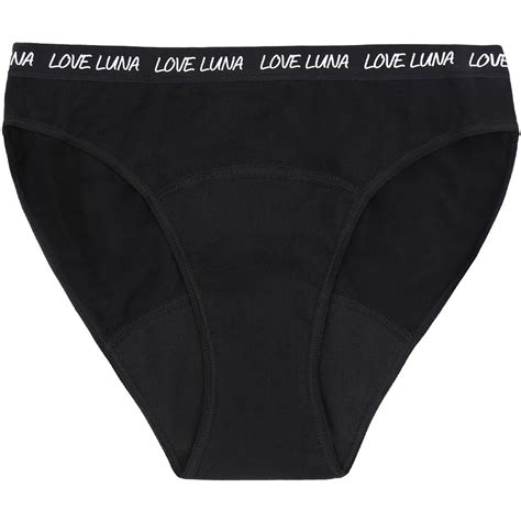 Love Luna Girls Period Bikini Brief Black Big W