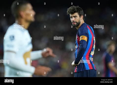 Gerard Pique Of Fc Barcelona During The Joan Gamper Trophy Match