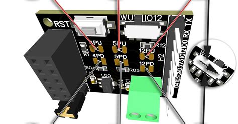 EI OT ESP 01 ESP8266 Entwicklerplatine Pull Up Down Widerstände ei ot de