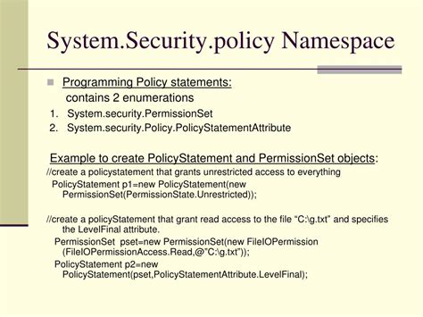 Ppt Systemsecuritypolicy Namespace Powerpoint Presentation Free