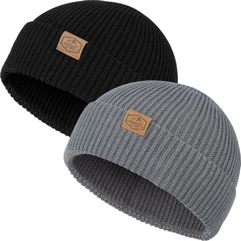 Fisherman Beanie Hats For Men Womenknit Cuffed Short Trawler Beanie