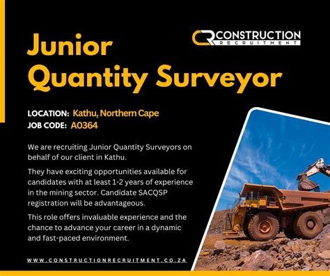 Construction Recruitment Sa On Linkedin Quantitysurveyor Miningjobs