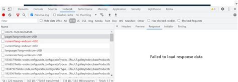 network failed to load response data no resource with given ide