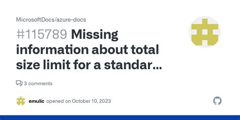 Missing Information About Total Size Limit For A Standard Namespace Issue