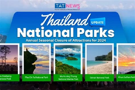 泰國國家公園宣布2024年季節性景點關閉 官方訊息 最新消息 泰國觀光局