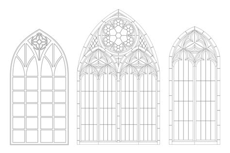 Gothic Medieval Stained Glass Window 2522774 Vector Art At Vecteezy