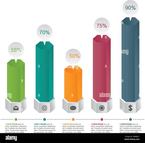 Bar Chart Graph Diagram Statistical Business Infographic Illustration