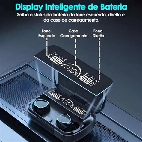 Fone De Ouvido Bluetooth TWS Com POWER BANK Gimmeshop