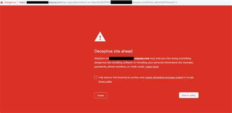How To Resolve A Deceptive Site Ahead Warning Easywp