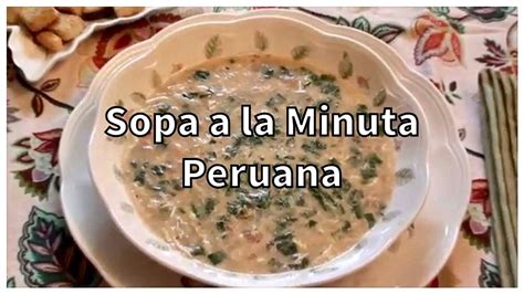 Sopa A La Minuta receta Peruana fácil Y Rápido FreshFeel