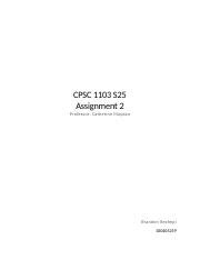 Assignment 2 Docx CPSC 1103 S25 Assignment 2 Professor Catherine