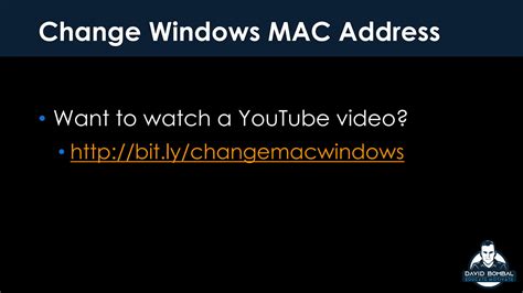 SOLUTION Change Windows Mac Address Studypool