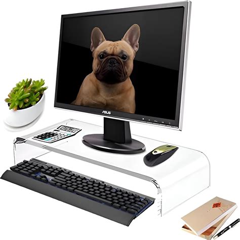 DYCacrlic Soporte de acrílico transparente para monitor de computadora