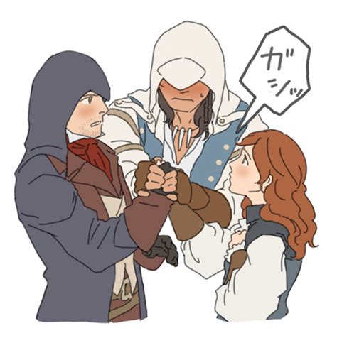 Connor Kenway Arno Dorian And Elise De La Serre Assassins Creed And