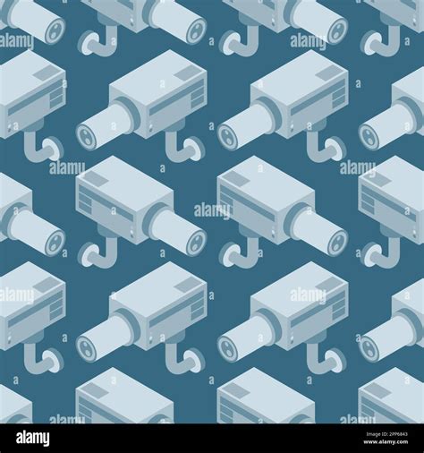 Videcam Pattern Seamless Security Camera Background Vector Texture