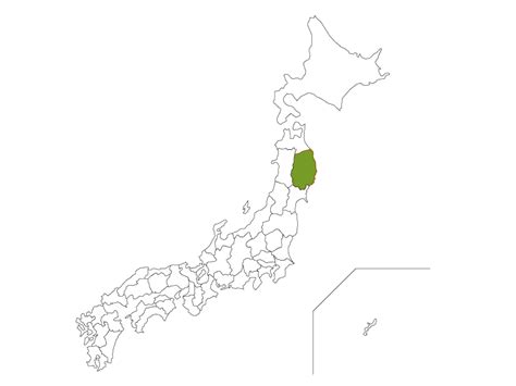 日本地図と岩手県のイラスト イラスト無料・かわいいテンプレート