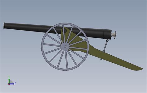 76毫米野战炮大炮 SOLIDWORKS 2017 模型图纸免费下载 懒石网