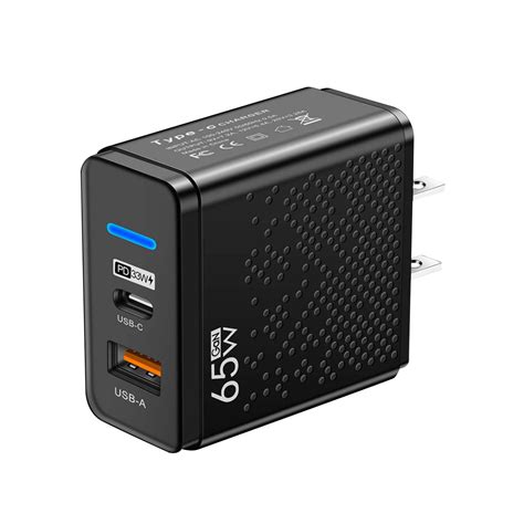 Led Type C Wall Charger Charging Block Phone Usb Cube 65w Wall Charger