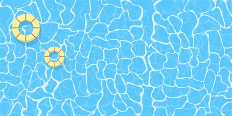 푸른 물 파도 평면도 공 고무 링 만화 스타일의 여행 배경 패턴입니다 수영장 스포츠 경기장에 대한 스톡 벡터 아트 및 기타 이미지 수영장 스포츠 경기장 만화 바로 위