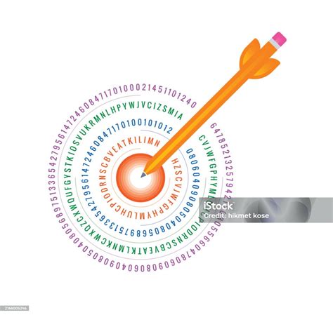 대상 보드에 연필 숫자 및 문자가 있는 화살표 대상 보드 문자 숫자 및 펜 0명에 대한 스톡 벡터 아트 및 기타 이미지 0명 겨냥 경쟁 Istock