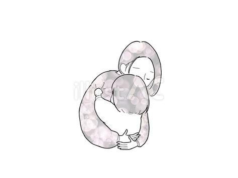 子供を抱きしめる母親イラスト No 23236745／無料イラストフリー素材なら「イラストac」