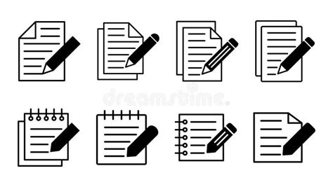 Icono De Nota Vector De Icono De Bloc De Notas Ilustración Del Vector