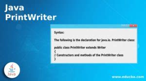 Java PrintWriter Constructor Methods And Examples Of Java PrintWriter