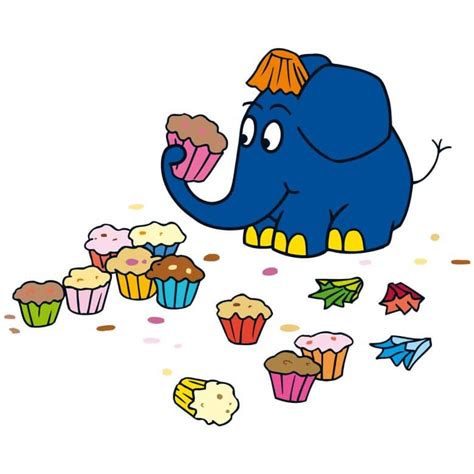 Wandtattoo Der Elefant Mag Muffins Blauer Elefant Aus Die Sendung Mit