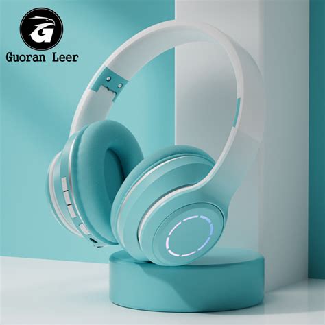 Foldable Bluetooth Compatible 52 Headphones Gradient Color Design
