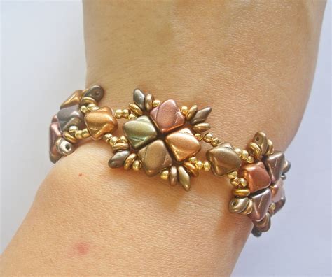 Beaded Bracelet Pattern Silky Bead Tiles Bracelet Bb212 Beading Jewelry