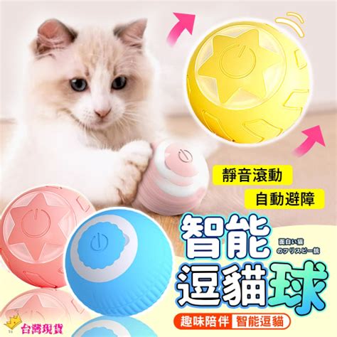 【智能彈跳耐咬材質】🐱引力滾滾球 智能逗貓球 自動逗貓球 逗貓神器 Usb充電貓玩具球 寵物玩具 自嗨解悶 Like Pet
