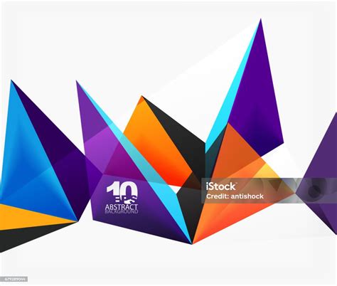 3d 삼각형 형상 벡터 0명에 대한 스톡 벡터 아트 및 기타 이미지 0명 3차원 형태 가상현실 Istock