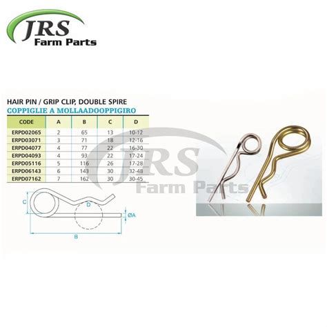 R Double Spire Pin Double Spire R Pin Double Spire Cotter Pin R Pin Double Spire Zinc Plated R