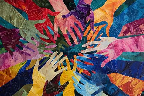 Premium Photo Develop A Collage Of Hands Weaving Together Strand
