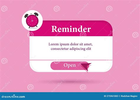 Template Of Reminder Stock Illustration Illustration Of Design 275961083