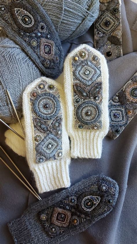 Варежки Выкройка варежек Связанные крючком рукавицы Варежки