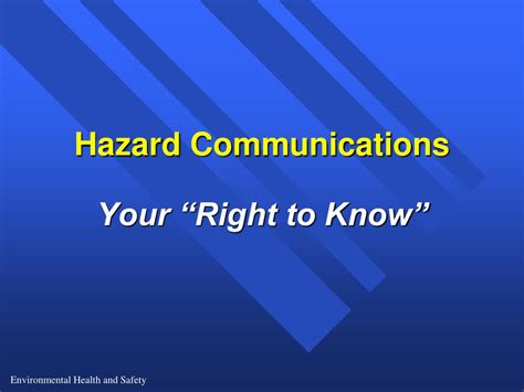 PPT Hazard Communication Right To Know PowerPoint Presentation Free