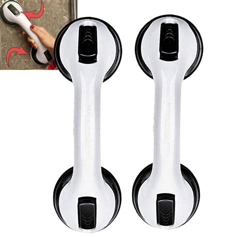 1 Pair Powerful Suction Cup Bathroom Shower Toilet Grab Bar Grip
