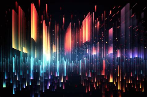 Futuristic Skyline Or Data Visualization Stock Illustration Illustration Of Colorful Bright