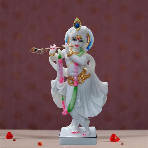 Buy Niraj Art Marble Iskon Radha Krishna Idol For Temples Decorative