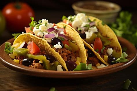 Preparation Of Mexican Tacos With Meat And Vegetables Premium Ai