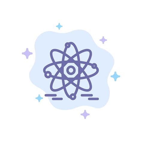 Atom Education Nuclear Blue Icon On Abstract Cloud Background 18031191 Vector Art At Vecteezy