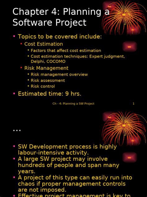 Chapter 4 Software Project Management Pdf Risk Management Risk