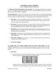 DataMining Assignment Instruction CSC550Z X DATA MINING Week 2