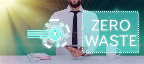Writing Displaying Text Zero Waste Business Concept Industrial