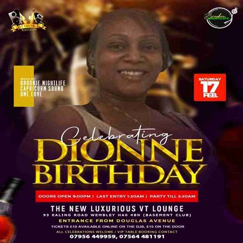 Dionnes Birthday Celebration Access Uk Tickets