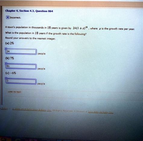 Solved Chapter 4 Section 43 Question 064 Inconed A Town Population