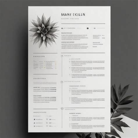 Resume Cv Template Generative Ai Premium Ai Generated Image