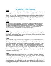 Understanding Perfusion And Cardiovascular Assessments Course Hero