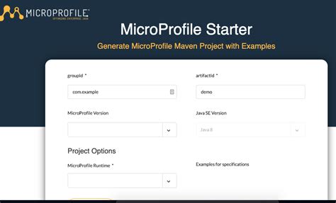 A Tool To Create Cloud Native Microservices MicroProfile Starter 1 0